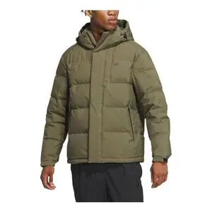 Adidas Down Hooded Jacket - Green