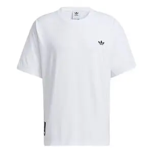 Adidas Originals Athleisure Casual Sports Back Printing Round Neck Short Sleeve - White