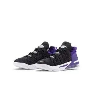 Nike Lebron 18 Lakers Athletic High Top Sneakers - Black