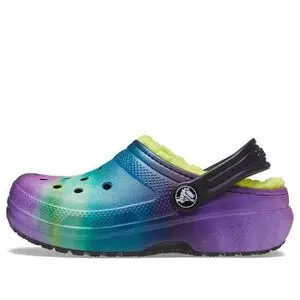 Tie Dye Crocs With Fur