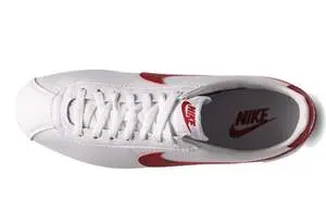 Nike Cortez Leather Low Top Sneakers - White/red