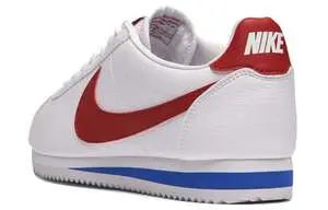 Nike Cortez Leather Low Top Sneakers - White/red