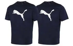 PUMA Train Favorite Heather T-shirt 'navy - Navy/white