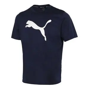 PUMA Train Favorite Heather T-shirt 'navy - Navy/white