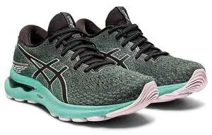 Asics Gel-nimbus 24 Running Shoe - Black/green