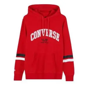 CONVERSE Collegiate Text Pullover Hoodie - Red