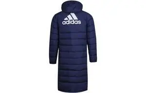 Adidas Hooded Down Parka With Stripes