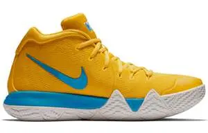 Nike Kyrie 4 "kix" High Top Athletic Sneakers - Yellow/blue/white