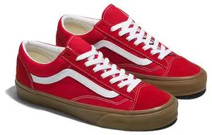 VANS Style 36 Gum Low Top Lace Up Sneakers - Red