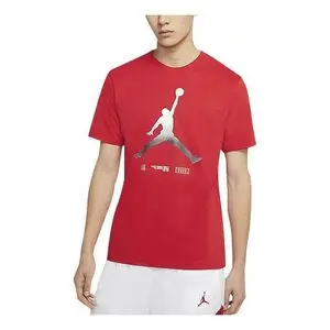 JORDAN Air Jordan Legacy Aj11 Printing Pattern Short Sleeve Large Red Red