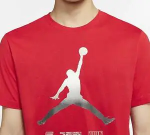 JORDAN Legacy Aj11 Printing Pattern Short Sleeve Large - Red