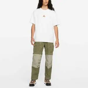 Nike Logo Embroidered Pattern Loose Round Neck Short Sleeve White - Default Color