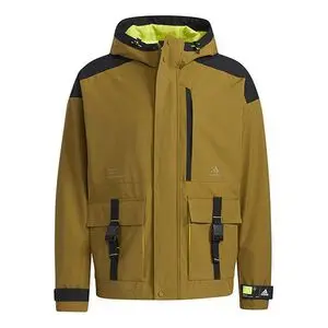 Adidas Th Woven Bagjk Hooded Jacket - Brown