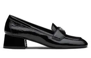 Prada Triangle Logo Patent Leather Loafers