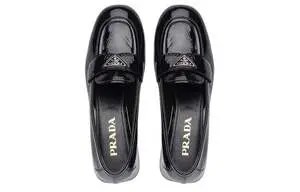 Prada Triangle Logo Patent Leather Loafers