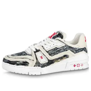 LOUIS VUITTON Trainers - Grey/white/red
