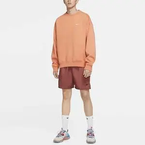 Nike Solid Color Sports Fleece Pullover - Orange