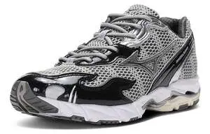 Mizuno Wave Rider "flame Wave One Block Down Onyx" Sneakers - Grey/black