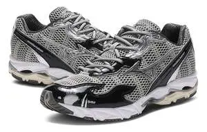 Mizuno Wave Rider "flame Wave One Block Down Onyx" Sneakers - Grey/black