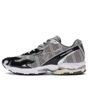 Mizuno Wave Rider "flame Wave One Block Down Onyx" Sneakers - Grey/black