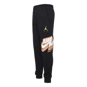 JORDAN Funny Printing Fleece Lined Sports Pants/trousers/joggers Black - Default Color