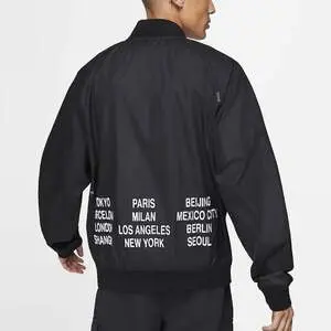 Nike Alphabet Logo Printing Woven Casual Jacket Da0648-010