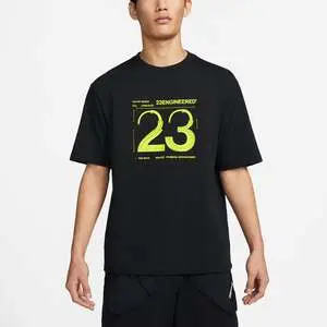 JORDAN Ss22 23 Engineered Printing Short Sleeve Black T-shirt