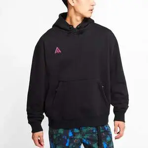 Nike Pullover Hoodie - Black/active Fuchsia