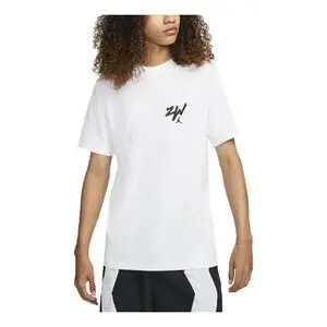 Nike Zion Alphabet Casual Sports Short Sleeve White T-shirt - Default Color