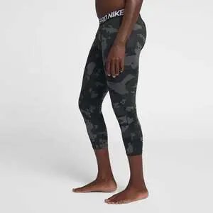 Nike Sports Training Tight Elastic Cropped Pants Camouflage