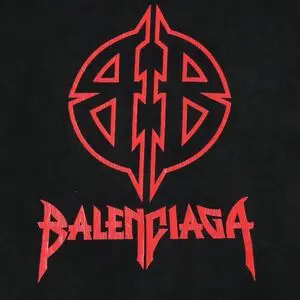 Balenciaga Metal Bb Stencil T-shirt 'black Red - Black/red