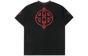 Balenciaga Metal Bb Stencil T-shirt 'black Red - Black/red