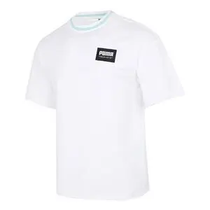 PUMA Logo Loose Sports Round Neck Short Sleeve