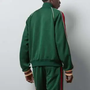 Gucci Gg Jacquard Jersey Zip Jacket - Green