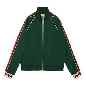 Gucci Gg Jacquard Jersey Zip Jacket - Green