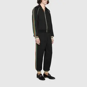 Gucci Classic Red Green Gg Knit Jogging Sports Pants