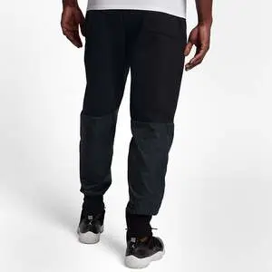 JORDAN Sw Aj11 Hybrid Logo Loose Fleece Lined Bundle Feet Sports Pants - Black