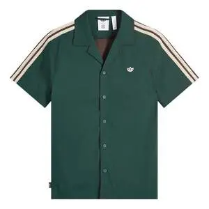 Adidas X Clot Edison Chen Short-sleeved Shirt Asia Sizing 'green Brown - Green/brown