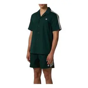 Adidas X Clot Edison Chen Short-sleeved Shirt Asia Sizing 'green Brown