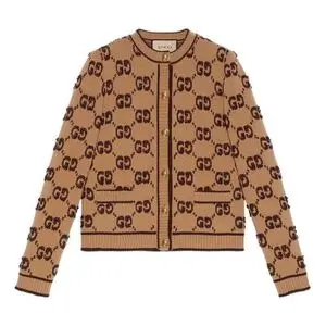 Gucci Gg Wool Boucle Jacquard Cardigan