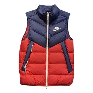 Nike Stand Collar Down Vest - Red/multi-color