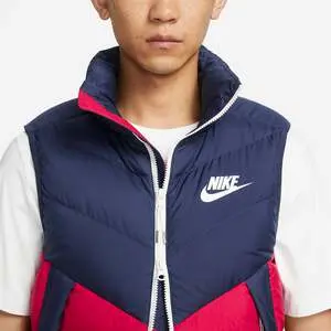 Nike Stand Collar Down Vest - Red/multi-color