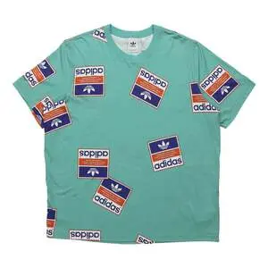 Adidas Originals Printing Round Neck Short Sleeve - Green