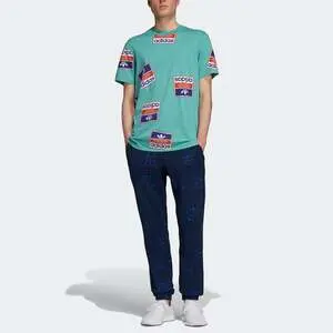 Adidas Originals Printing Round Neck Short Sleeve