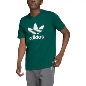 Adidas Originals Solid Color Logo Sports Short Sleeve Green - Multi-color