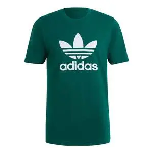 Adidas Originals Solid Color Logo Sports Short Sleeve Green - Multi-color