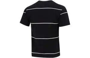 Nike Ss22 Stripe Round Neck Pullover Short Sleeve Black - Multi-color