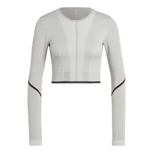 Adidas By Stella Mccartney Truestrength Long Sleeve Top - Mgh Solid Grey/white/black