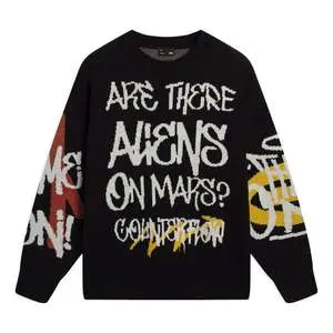 LI-NING Crew Neck Graphic Sweater