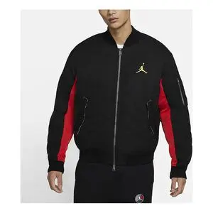 JORDAN Air Ma-1 Embroidered Bomber Jacket - Black